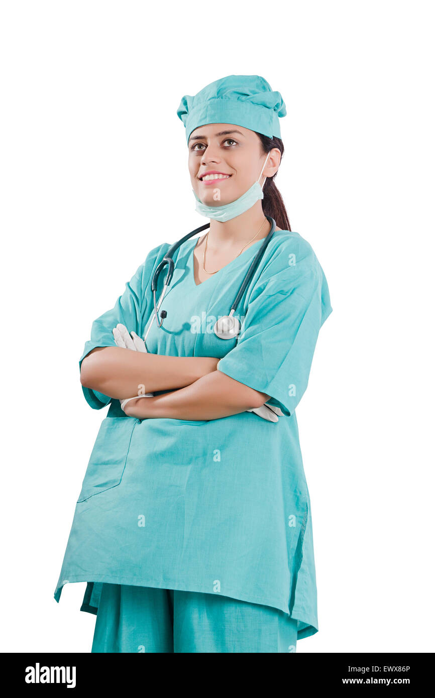1 indian Surgeon woman Doctor standing pose Stock Photo - Alamy