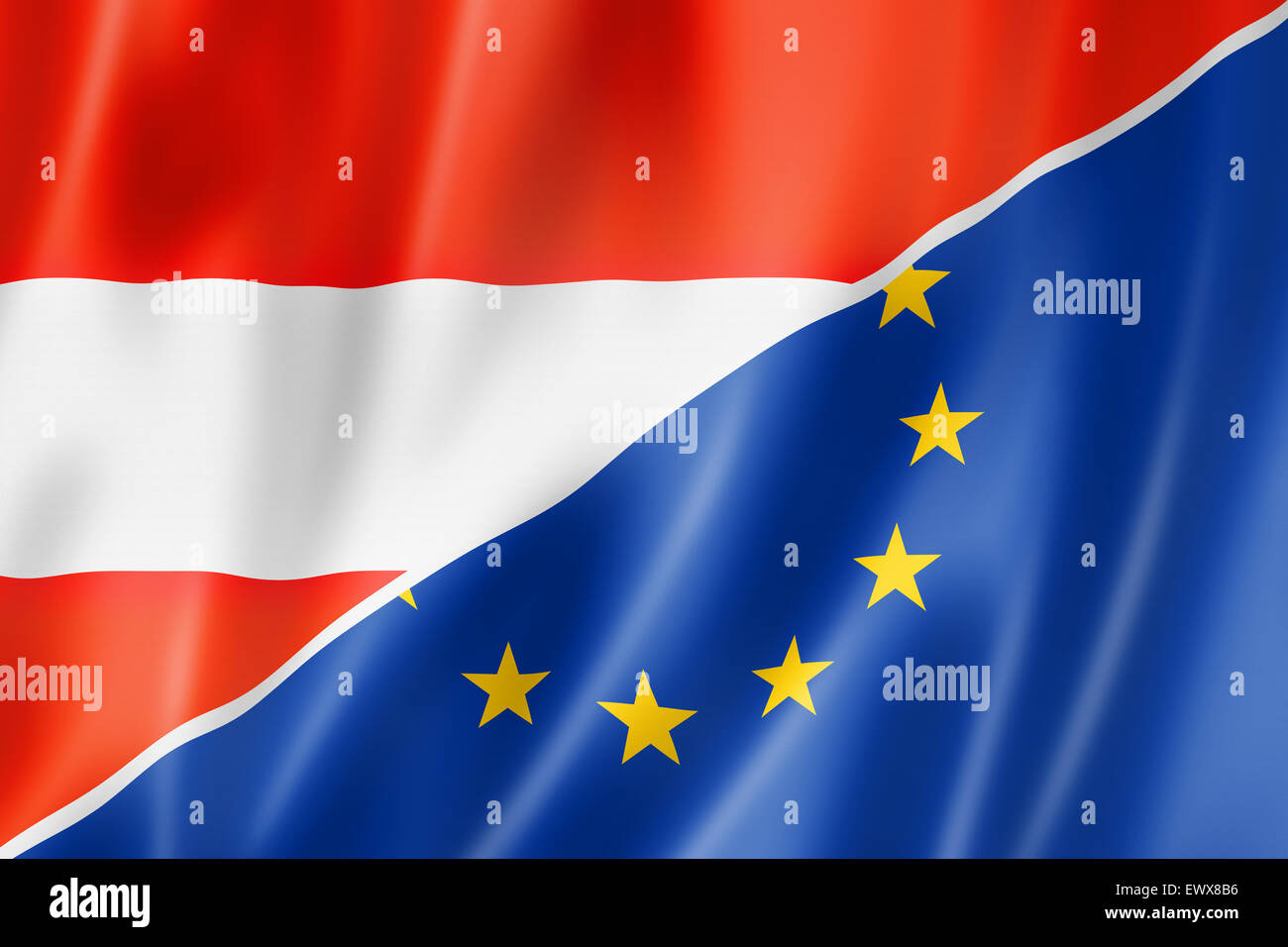 Mixed austrian and european union flag hi-res stock photography and ...