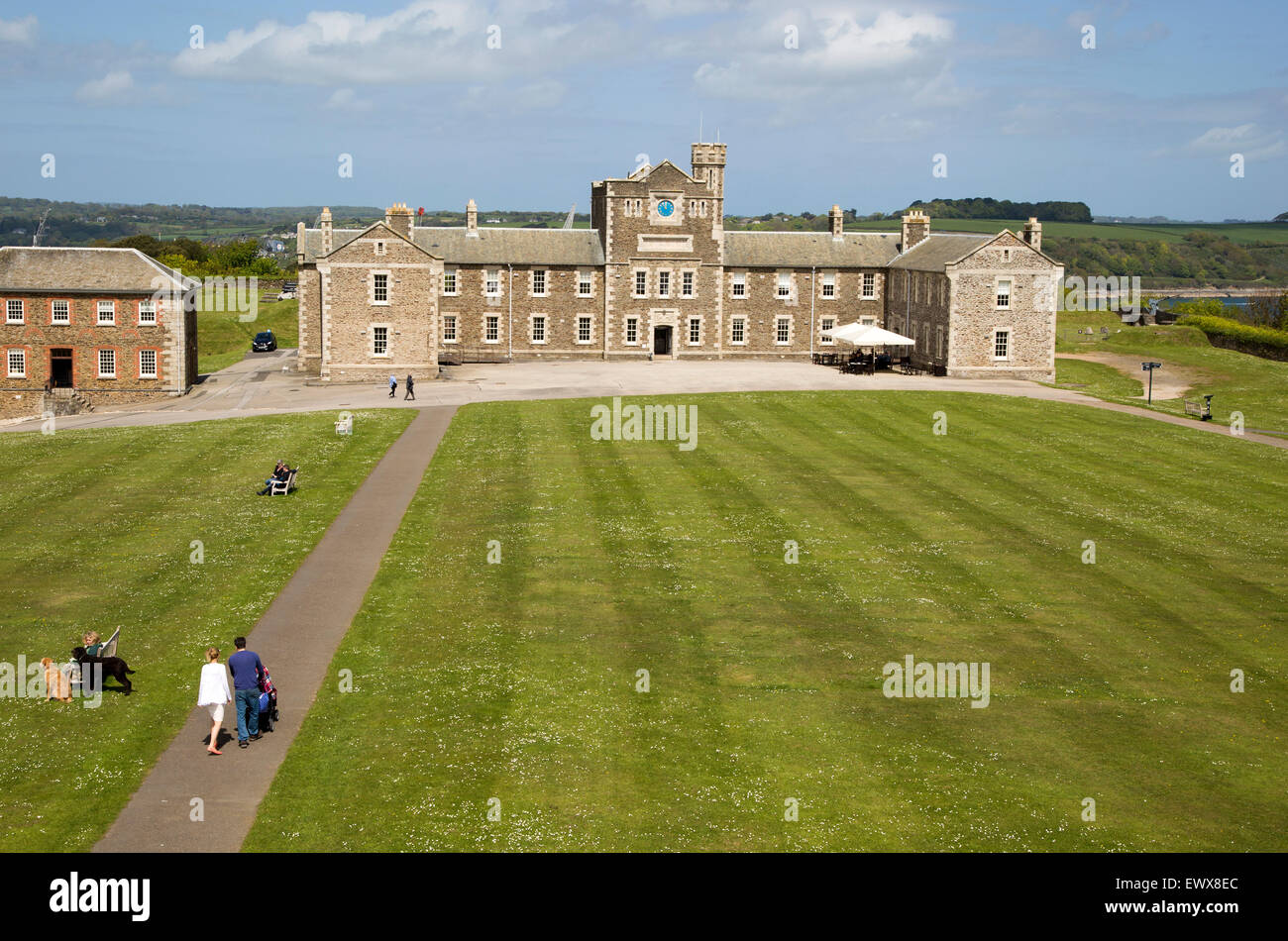 Historic barracks building at Pendennis Castle, Falmouth, Cornwall ...