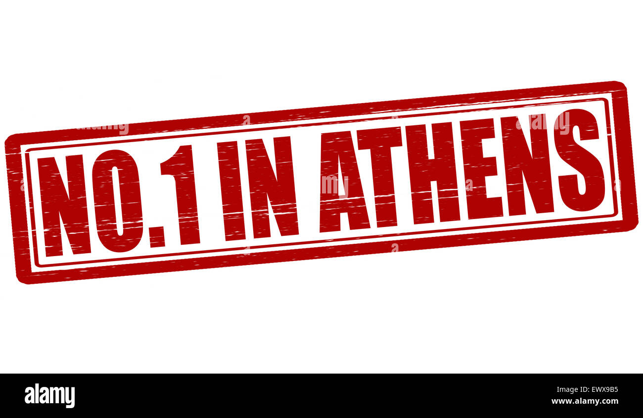 Stamp with text no one in Athens illustration Stock Photo - Alamy