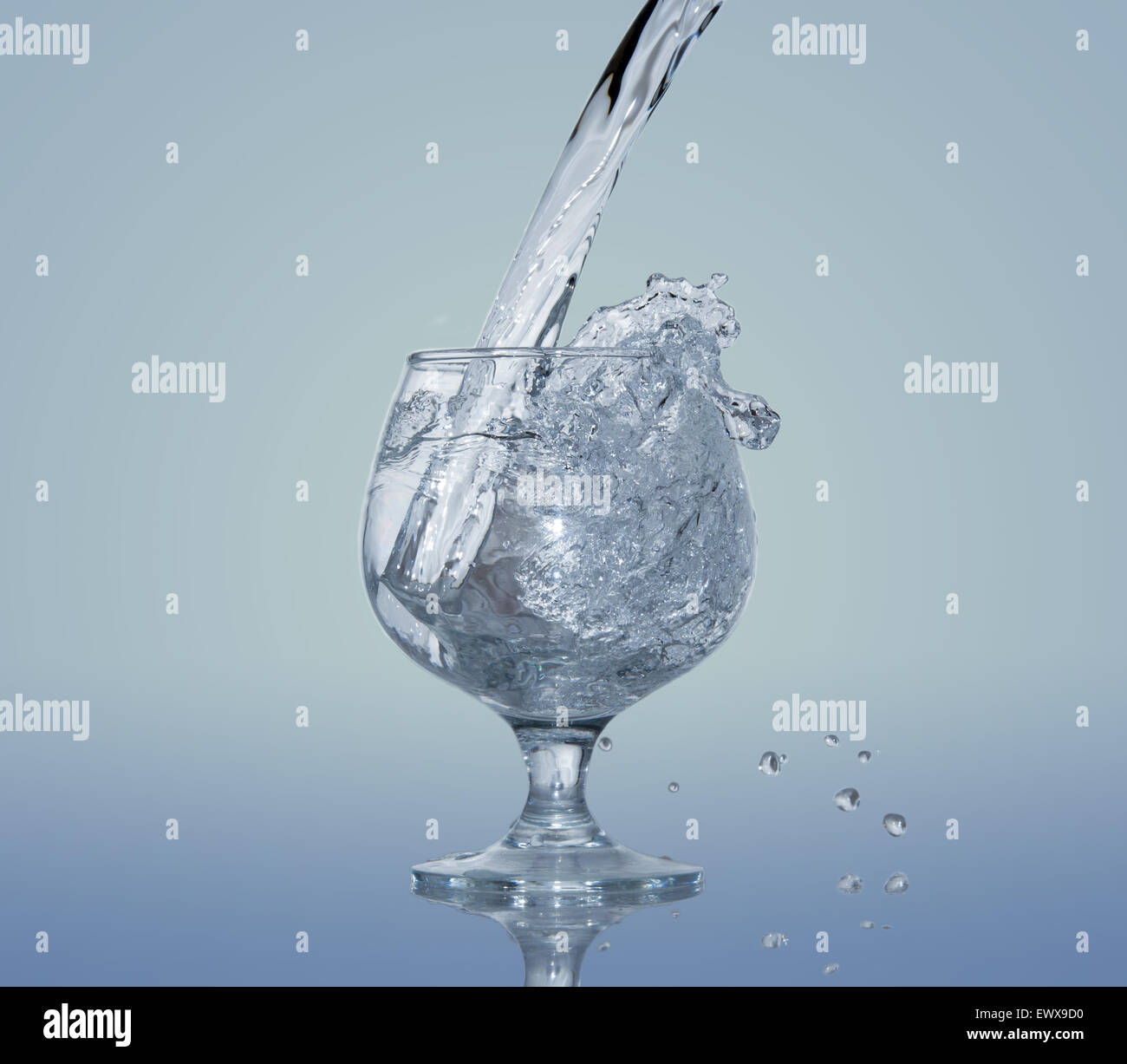 frozen water splash in a glass Stock Photo - Alamy