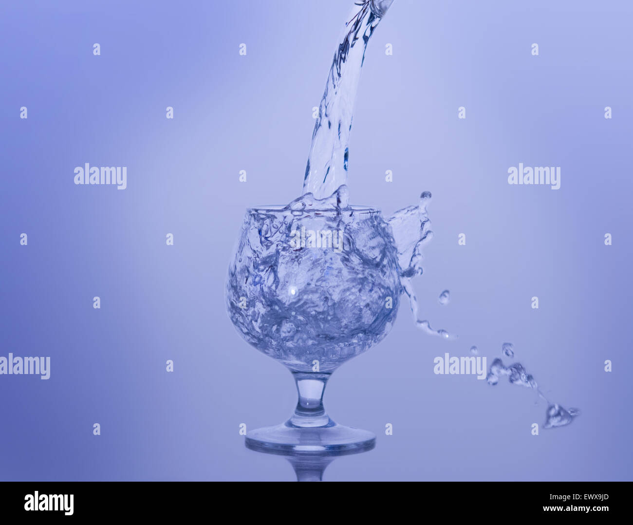 water splash in a glass Stock Photo - Alamy