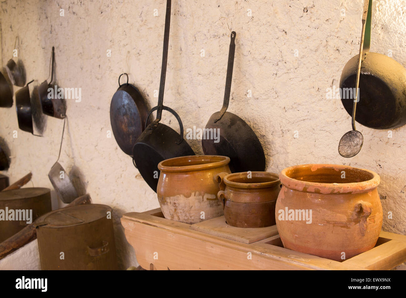 Some old utensils in an old and rural kitchen Stock Photo - Alamy