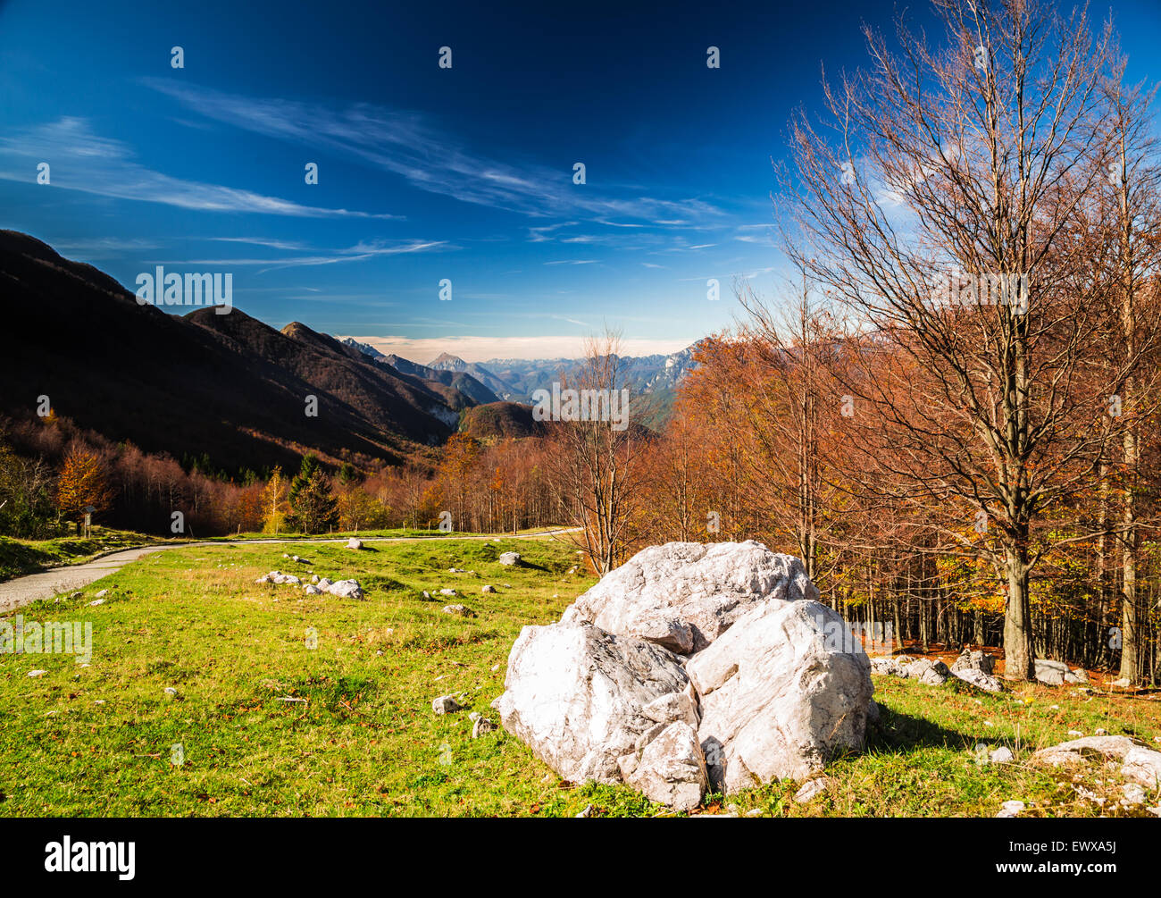 Fall is coming in the italian alps Stock Photo - Alamy