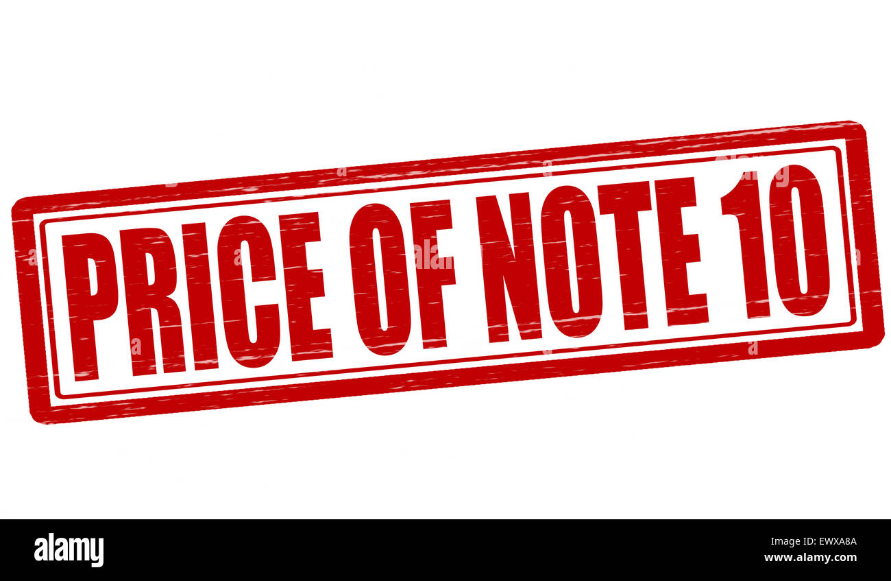 Stamp with text price of note ten inside, illustration Stock Photo - Alamy