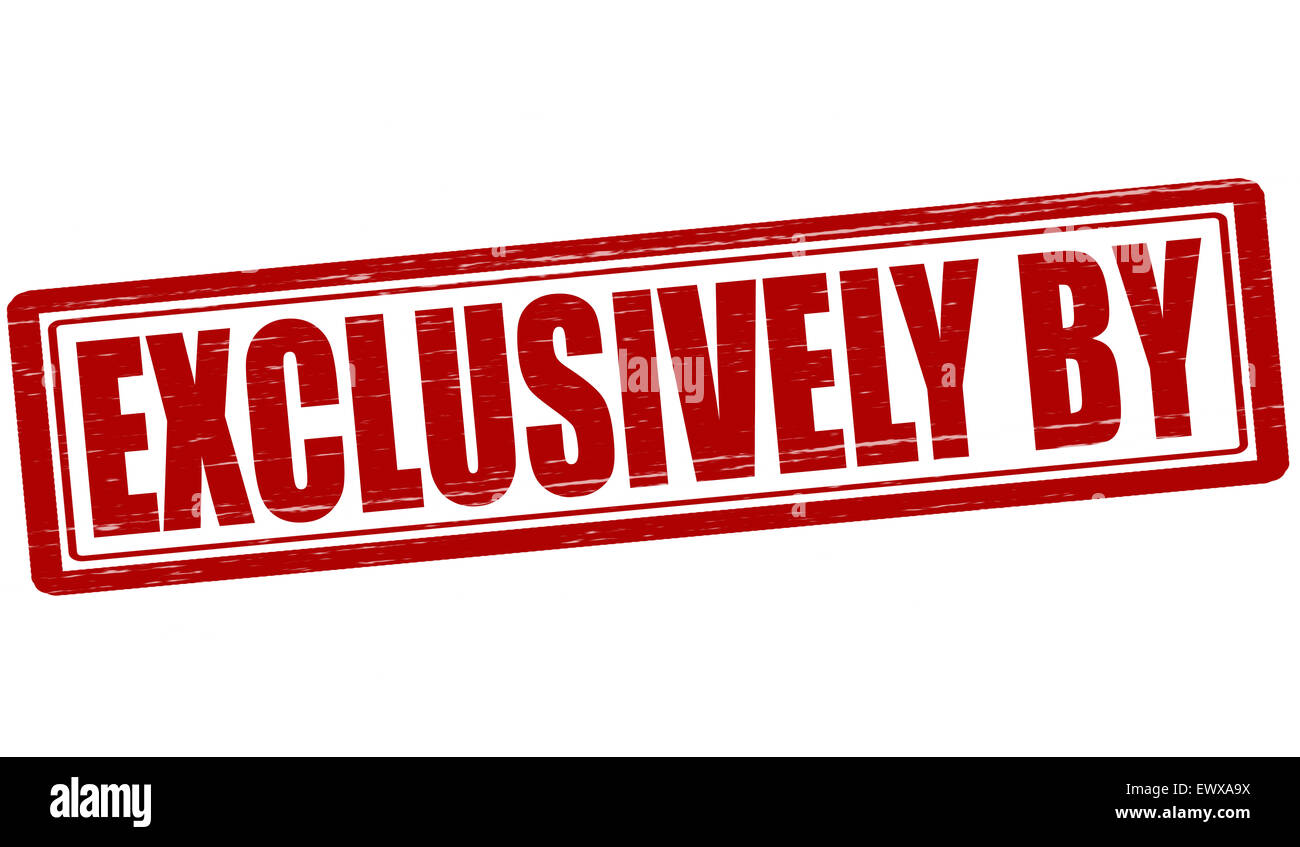 Stamp with text exclusively by inside, illustration Stock Photo - Alamy