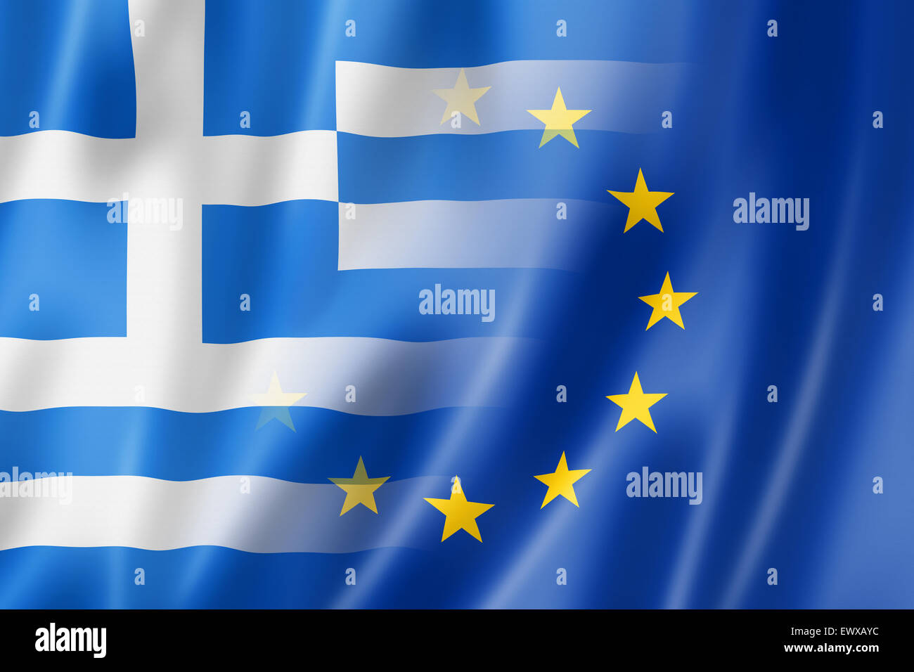 Mixed greek and european union flag hi-res stock photography and images ...