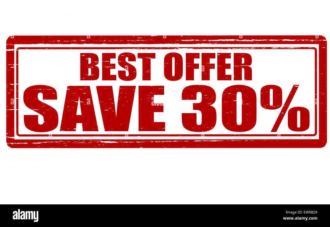 Stamp with text best offer inside, illustration Stock Photo - Alamy
