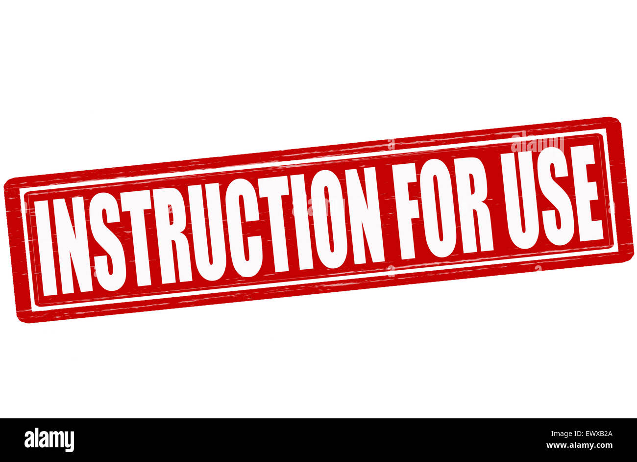 Stamp with text instruction for use inside, illustration Stock Photo ...