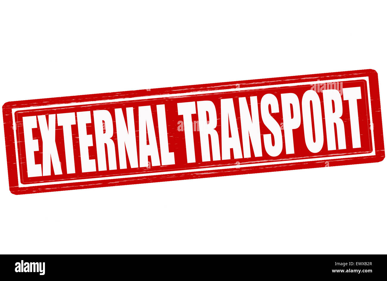 Stamp with text external transport inside, illustration Stock Photo - Alamy