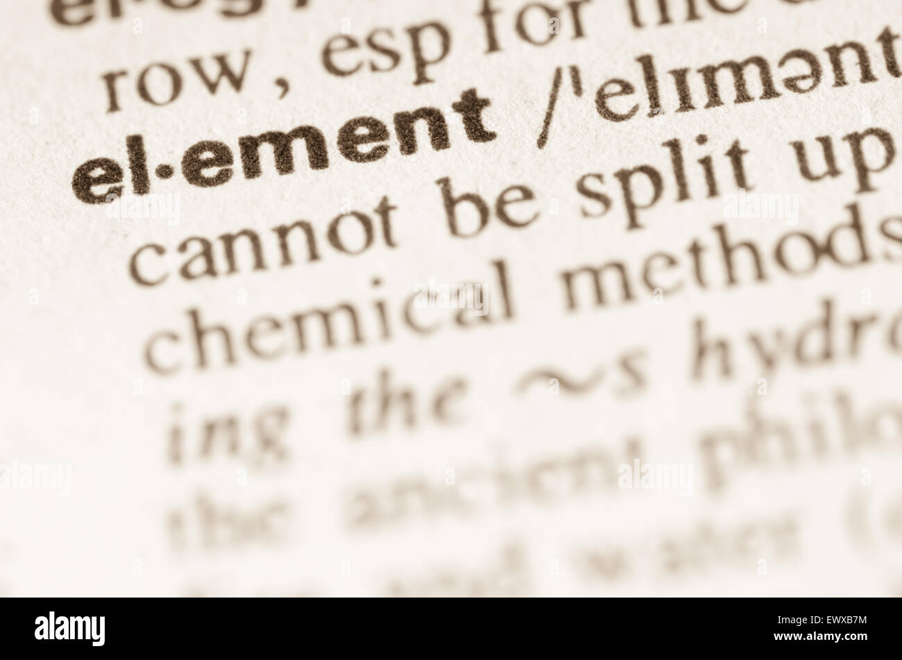 Definition of word in dictionary Stock Photo - Alamy