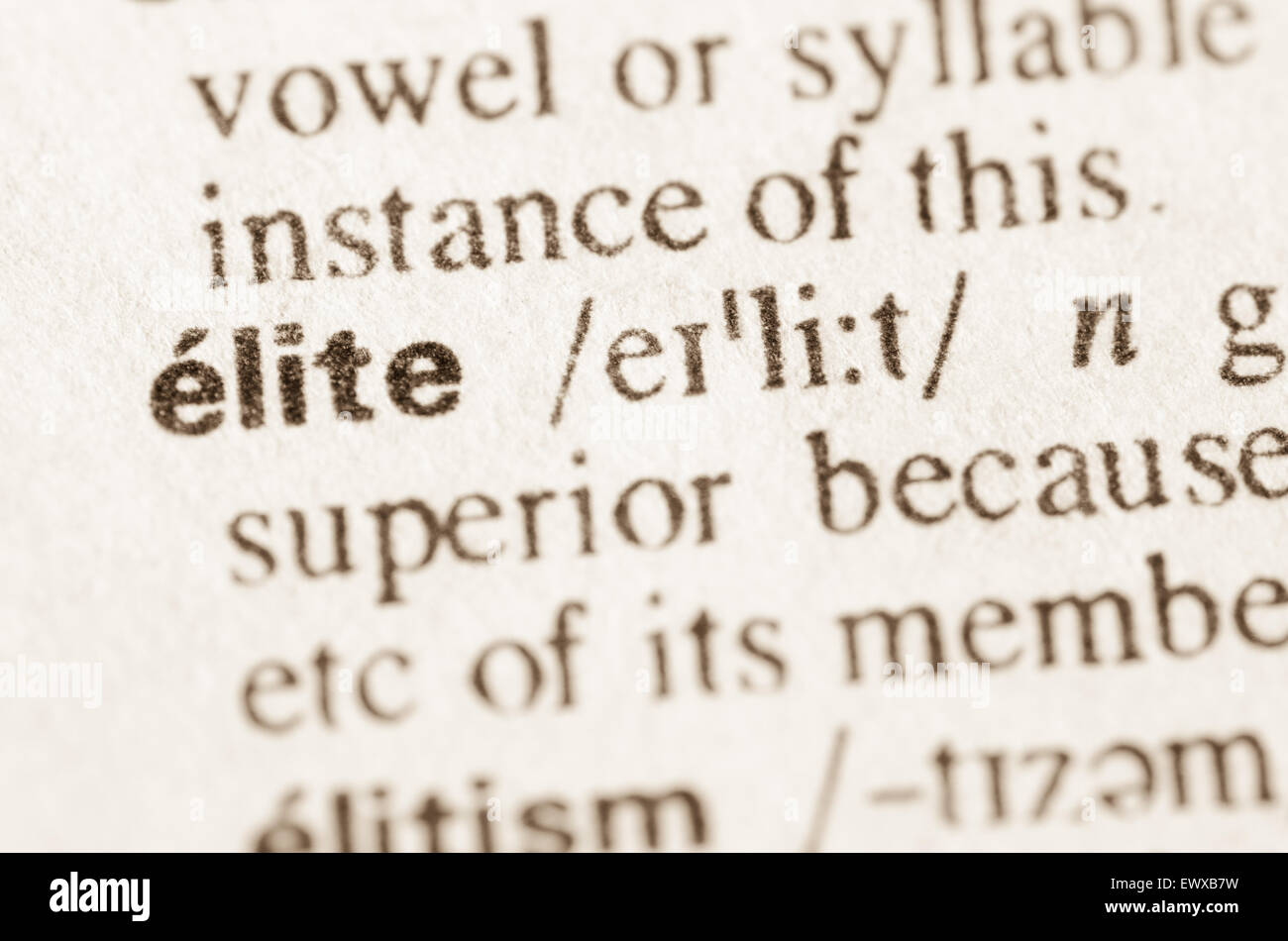 Definition of word in dictionary Stock Photo - Alamy