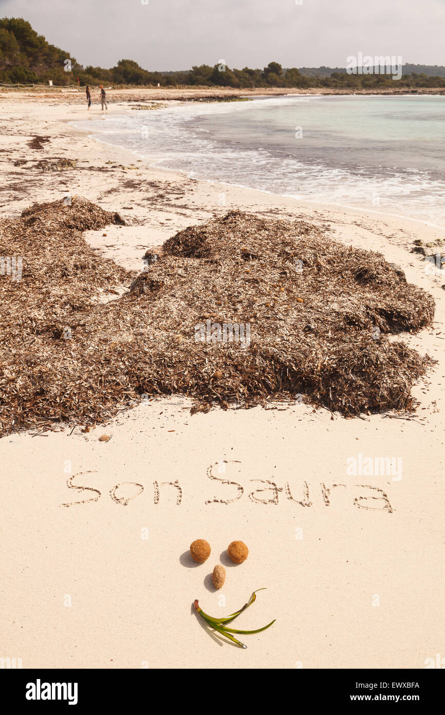 Son Saura beach. Minorca. Balearics islands. Spain. Europe Stock Photo ...
