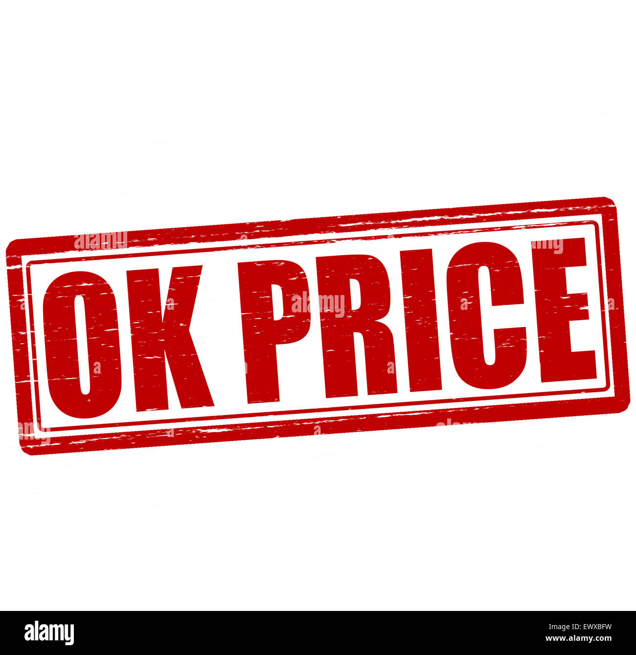 Stamp with text ok price inside, illustration Stock Photo - Alamy