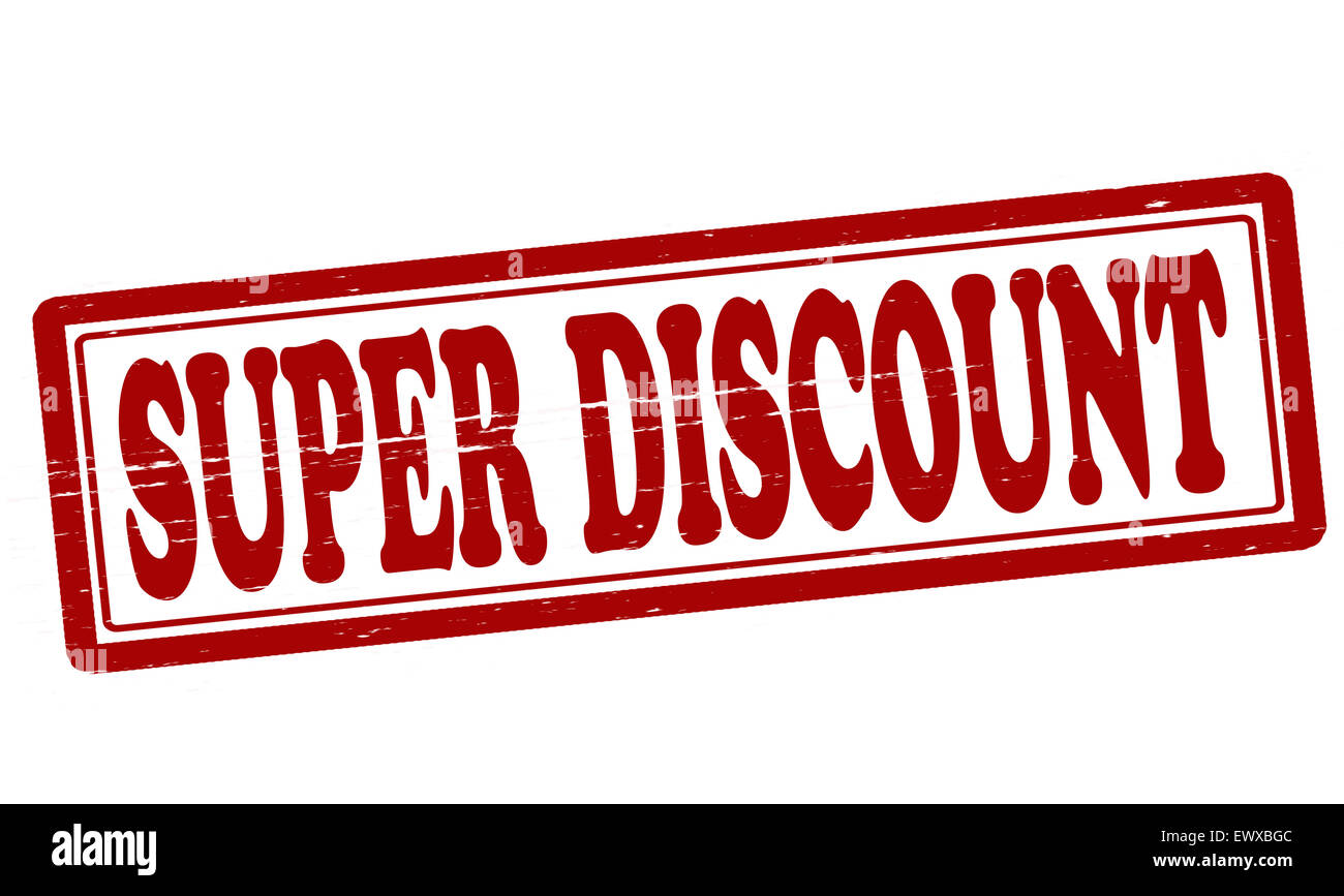 Stamp with text super discount inside, illustration Stock Photo - Alamy