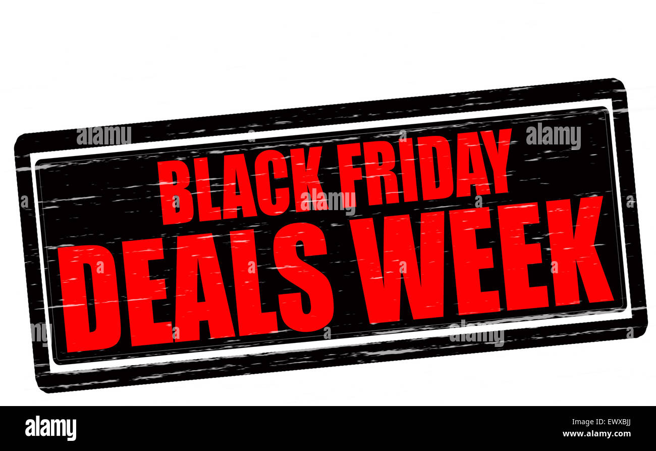 Stamp with text Black Friday deals week inside, illustration Stock ...