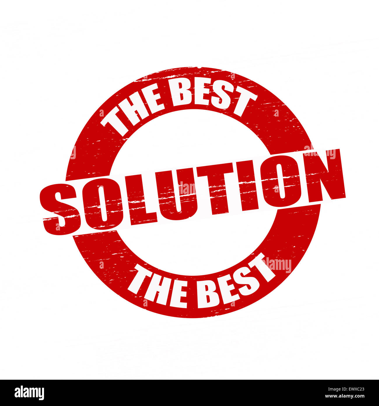 Stamp with text the best solution inside, illustration Stock Photo - Alamy