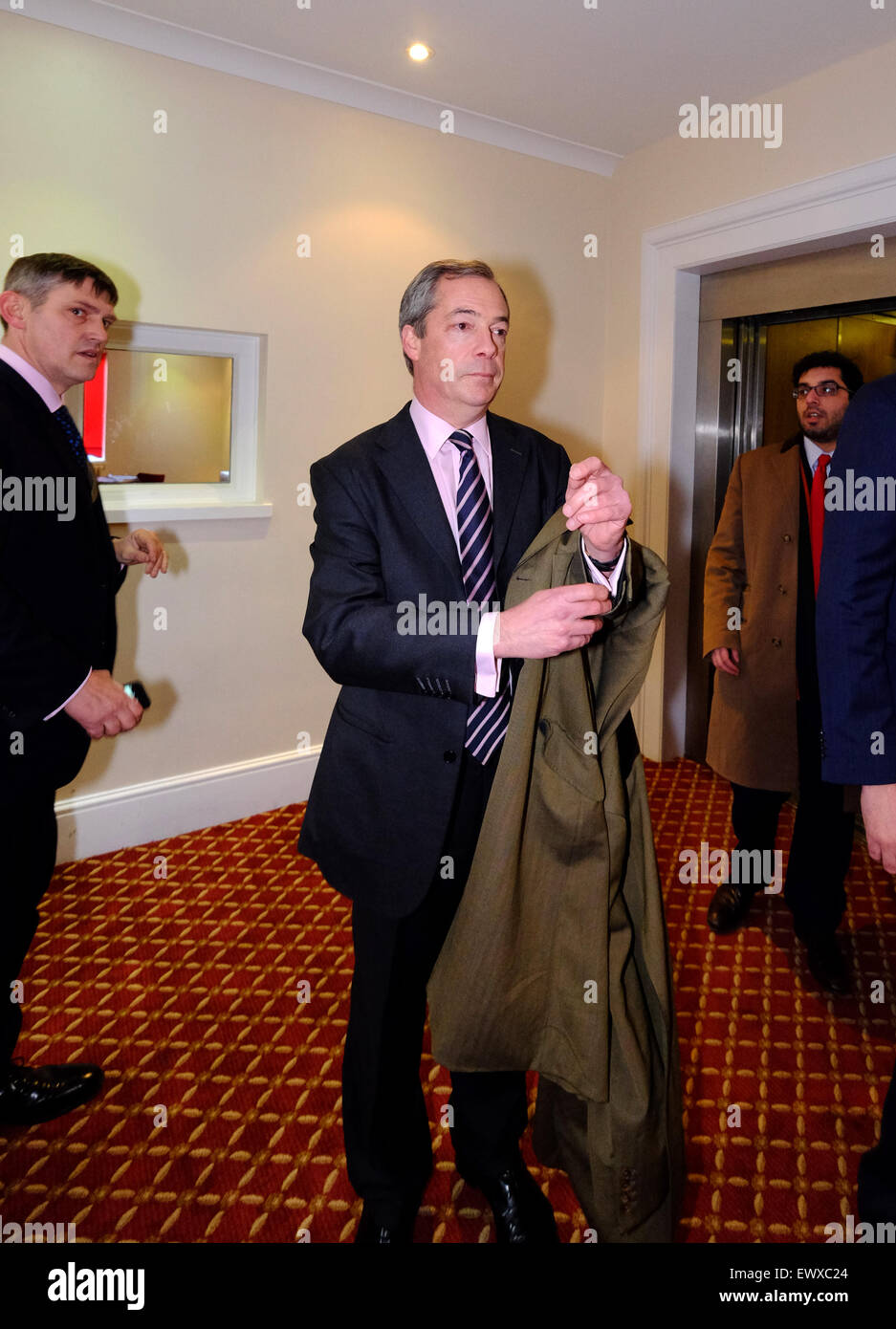 Stock pics of Nigel Farage and team Jan - March 2015 Featuring: Gawain ...