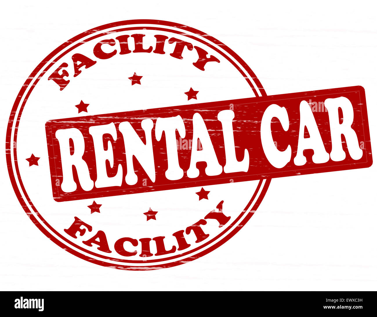 Stamp with text rental car inside, illustration Stock Photo - Alamy