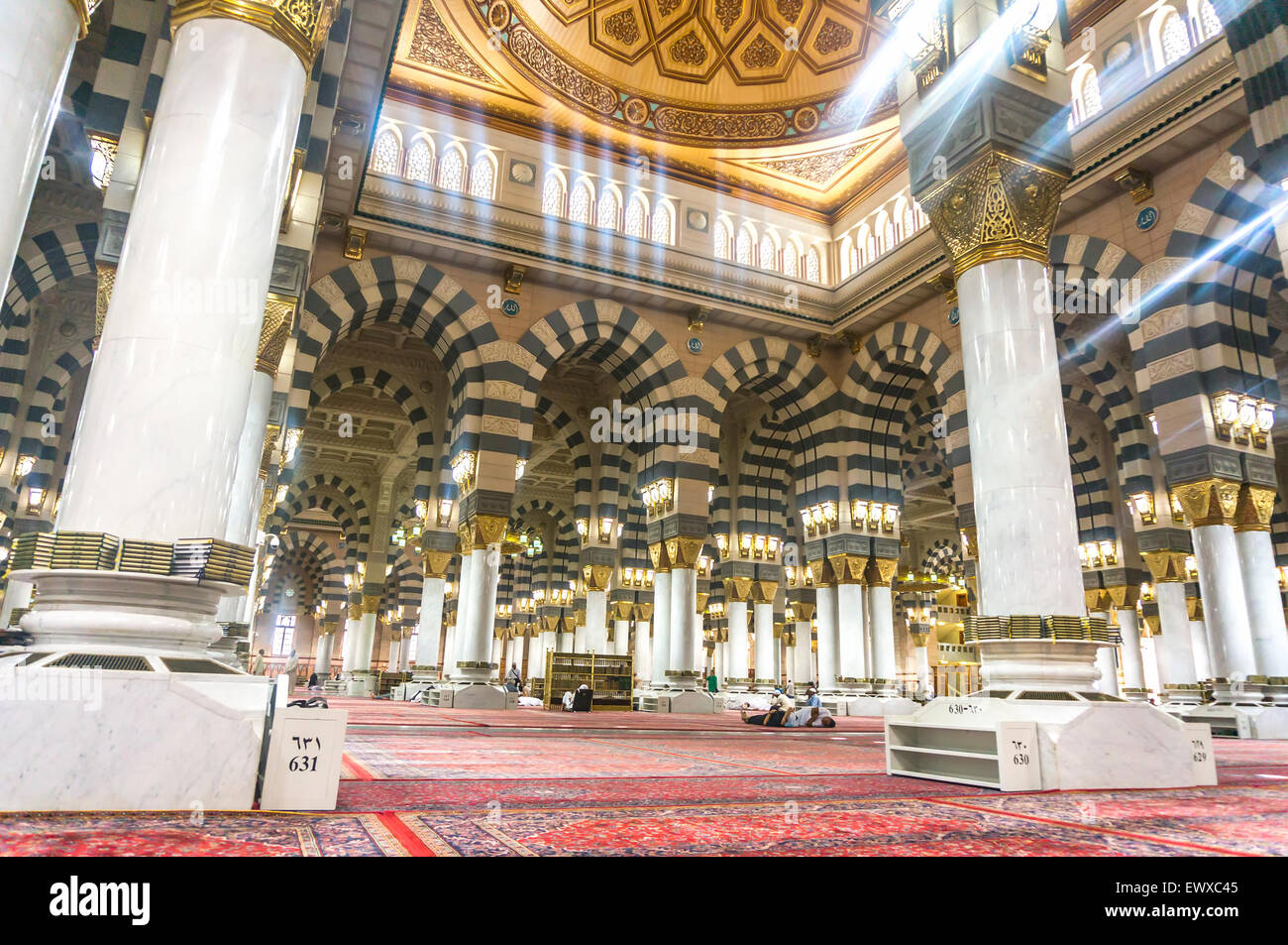 AL MADINAH, KINGDOM OF SAUDI ARABIA- MARCH, 06: One of the huge domes ...