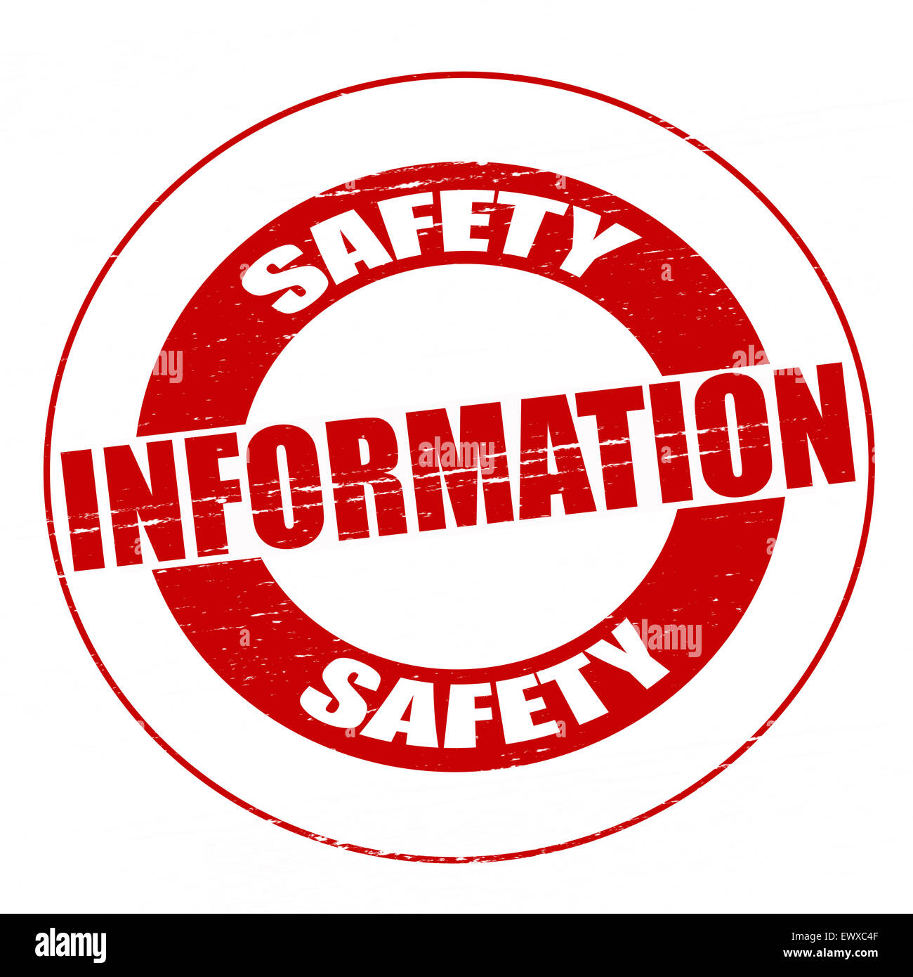 Stamp with text safety information inside, illustration Stock Photo - Alamy