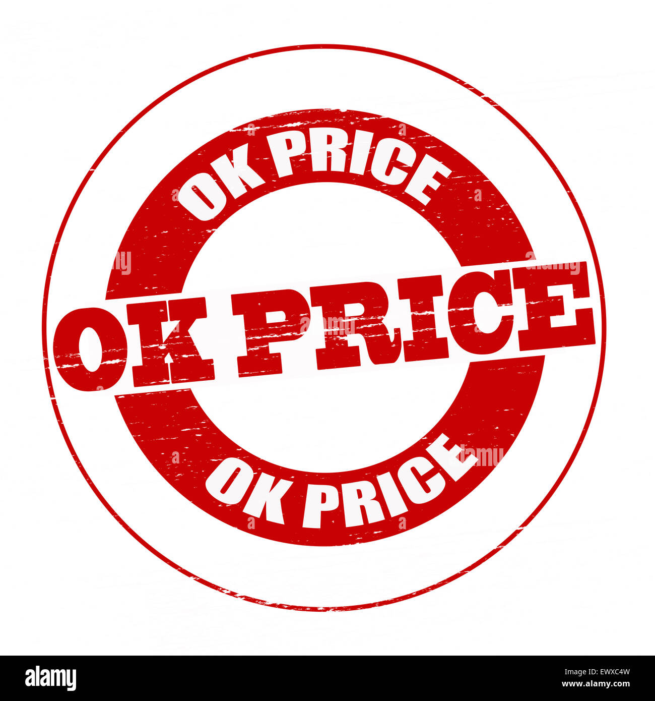 Stamp with text ok price inside, illustration Stock Photo - Alamy