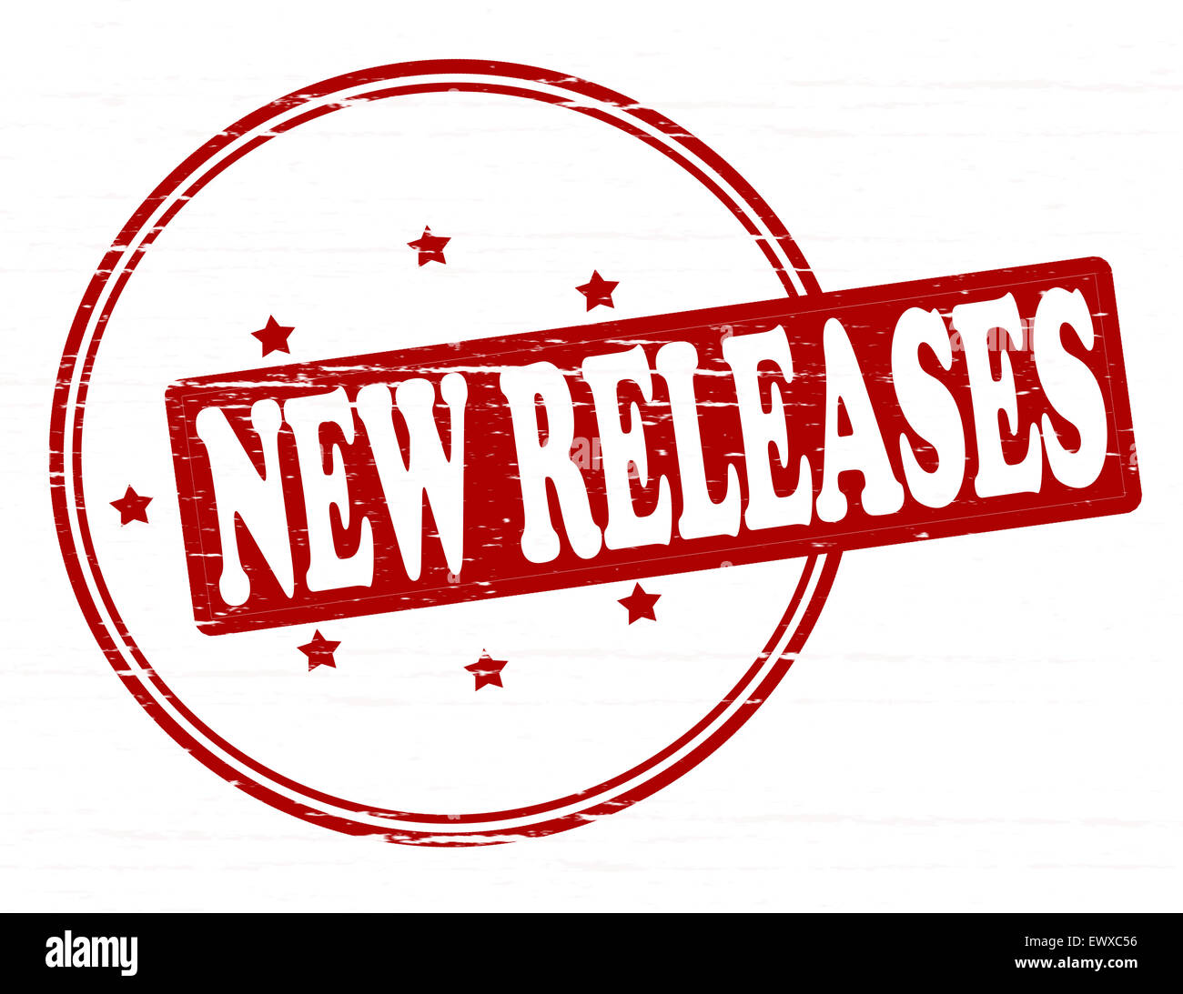 Stamp with text new releases inside, illustration Stock Photo - Alamy