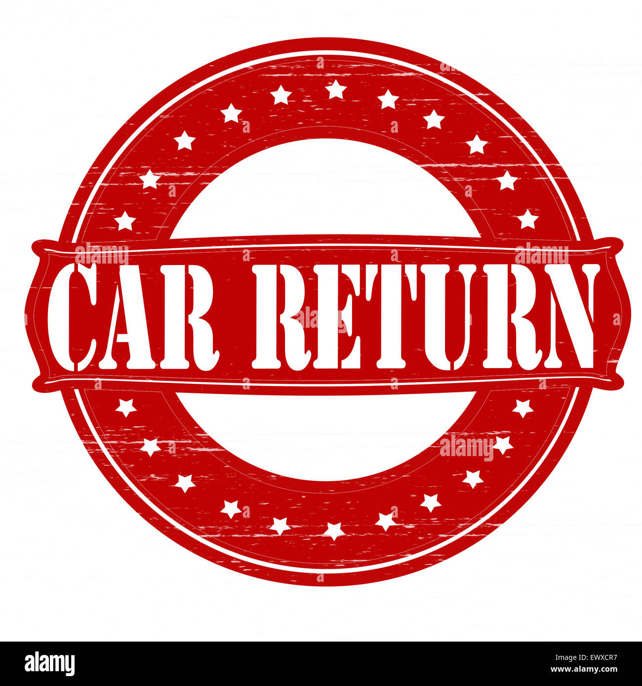Stamp with text car return inside, illustration Stock Photo - Alamy