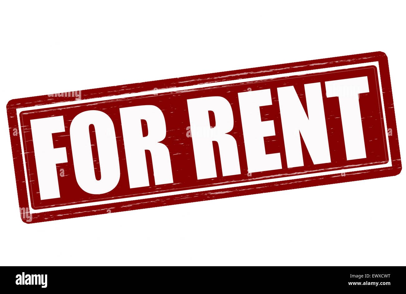 Stamp with text for rent inside, illustration Stock Photo - Alamy