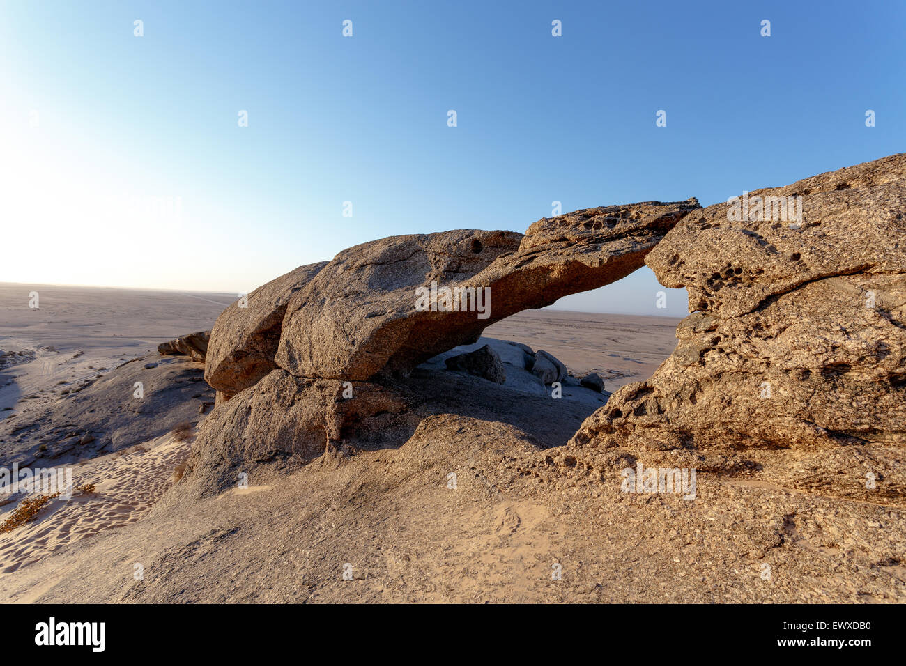 Rock formation in Namib desert in sunset, landscape, Vogelfederberg ...