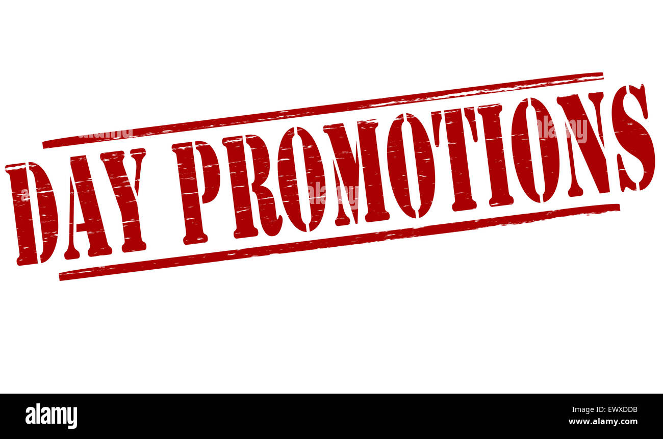 Stamp with text day promotions inside, illustration Stock Photo - Alamy