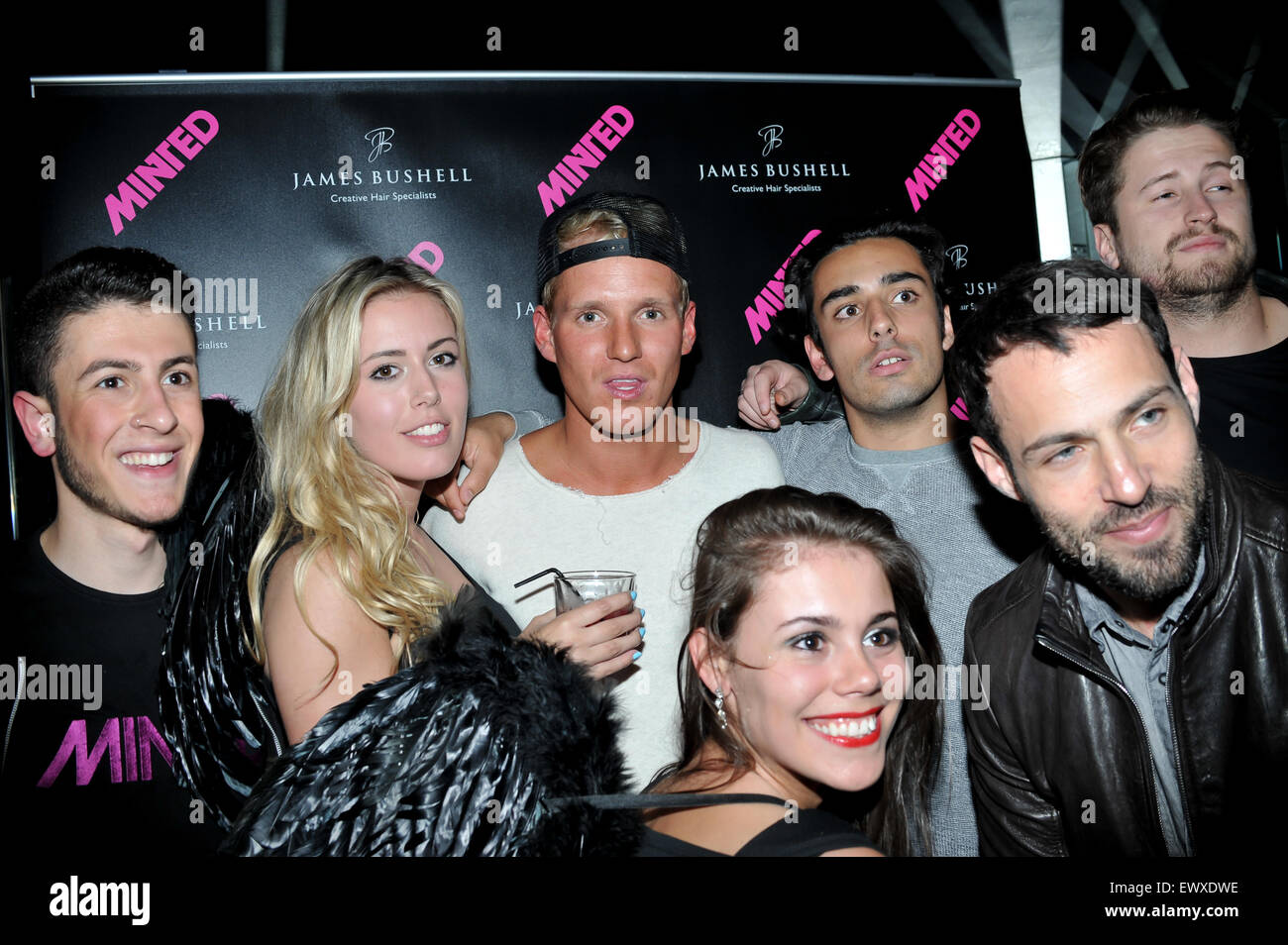 Jamie Laing hosting the launch of a new mint flavoured shot at during ...