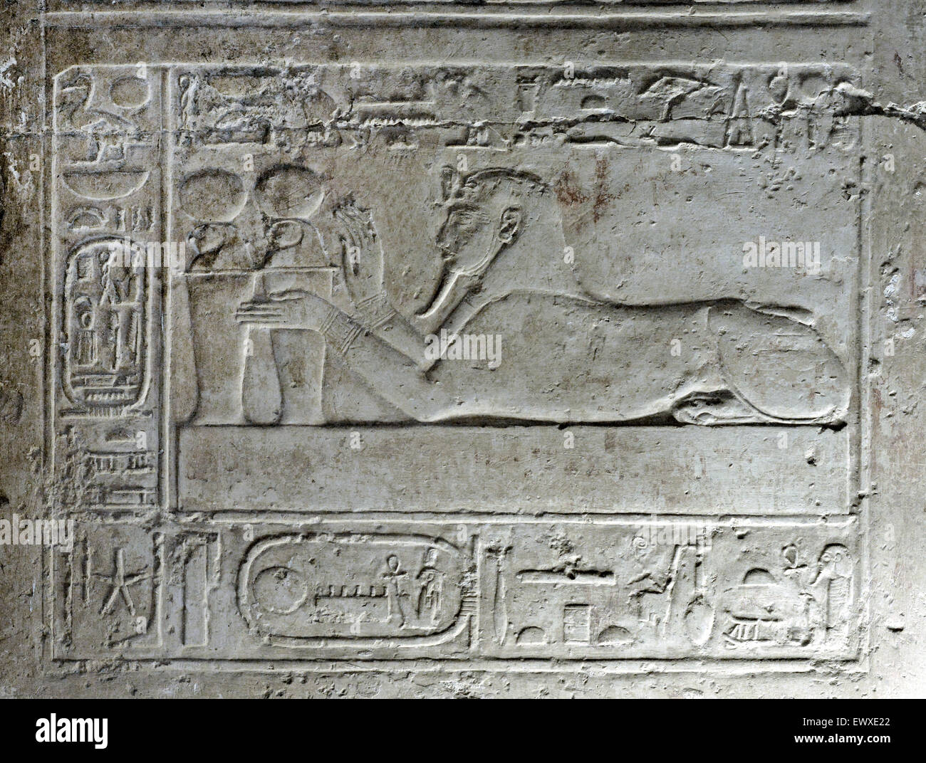 Abydos,Egypt, the mortuary temple of pharaoh Seti I, Menmaatra, (XIX ...