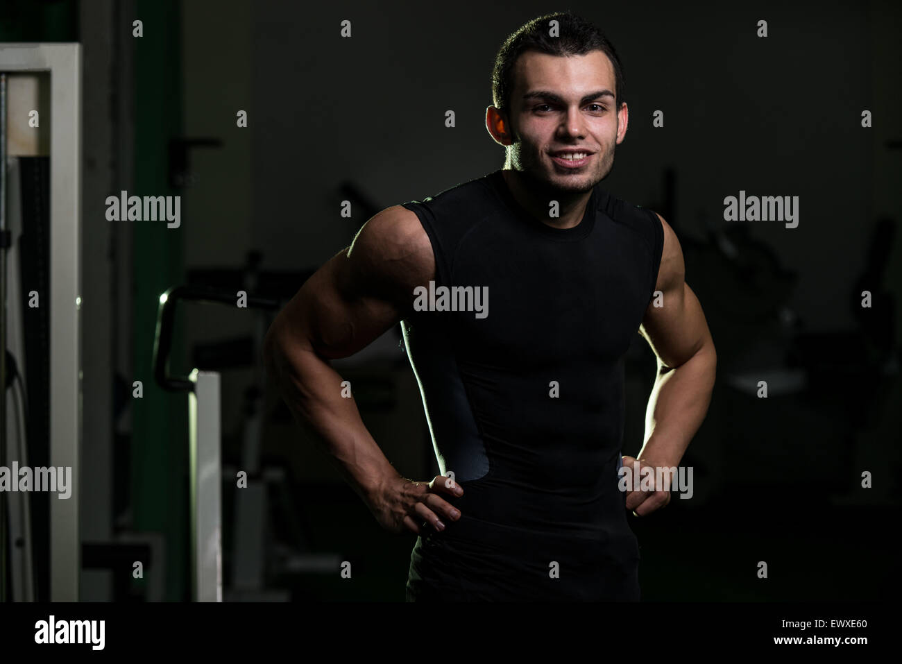 A Muscular Male Model Staring Confidently Stock Photo - Alamy