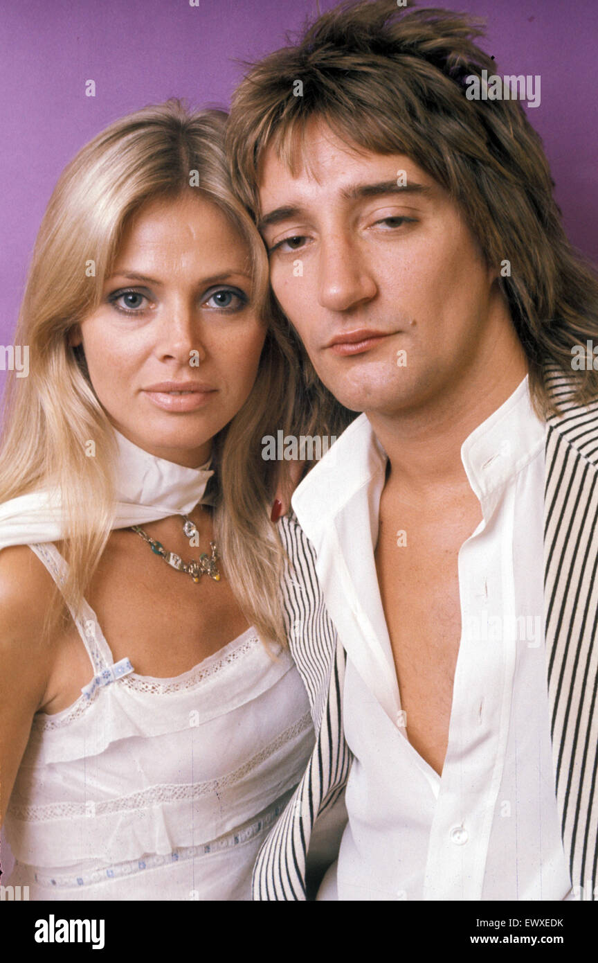 ROD STEWART and his then wife Britt Ekland in 1975. Photo: Peter Mazel ...