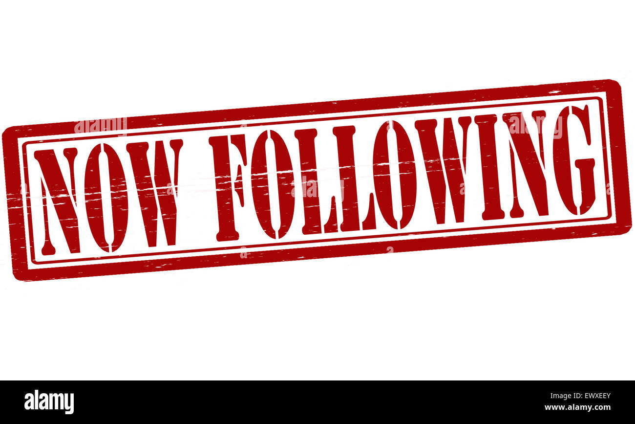 Stamp with text now following inside, illustration Stock Photo - Alamy