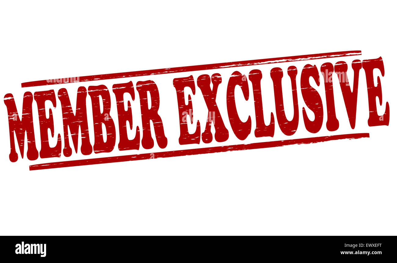 Stamp with text member exclusive inside, illustration Stock Photo - Alamy