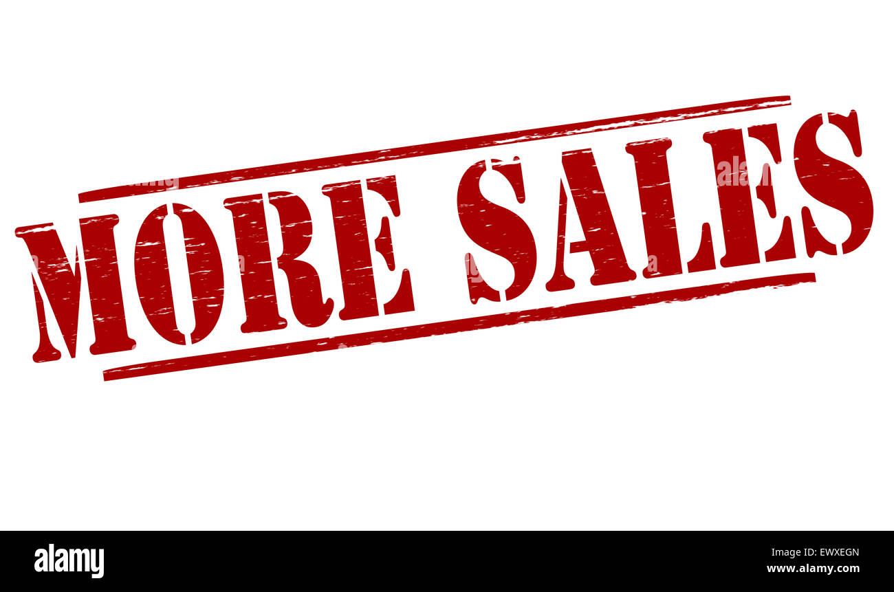 Stamp with text more sales inside, illustration Stock Photo - Alamy