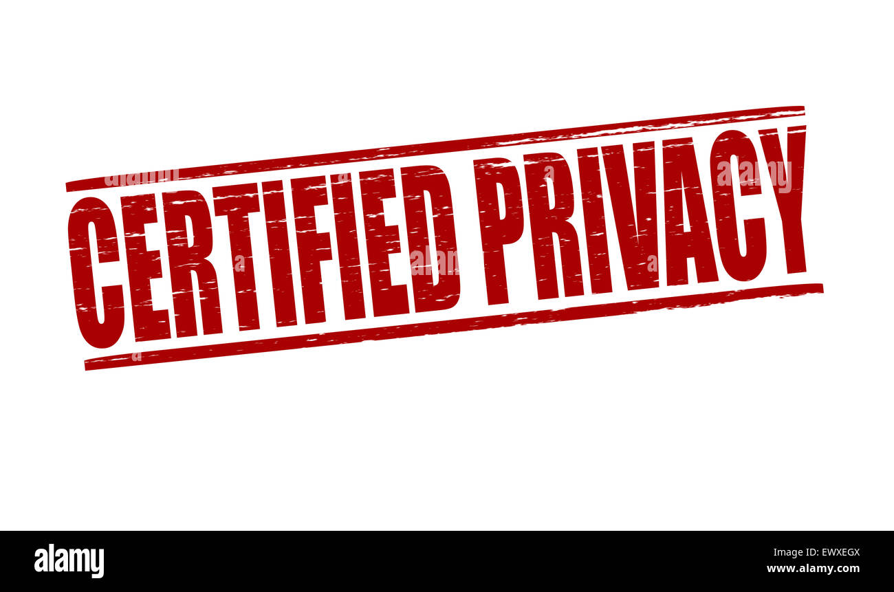 Stamp with text certified privacy inside, illustration Stock Photo - Alamy