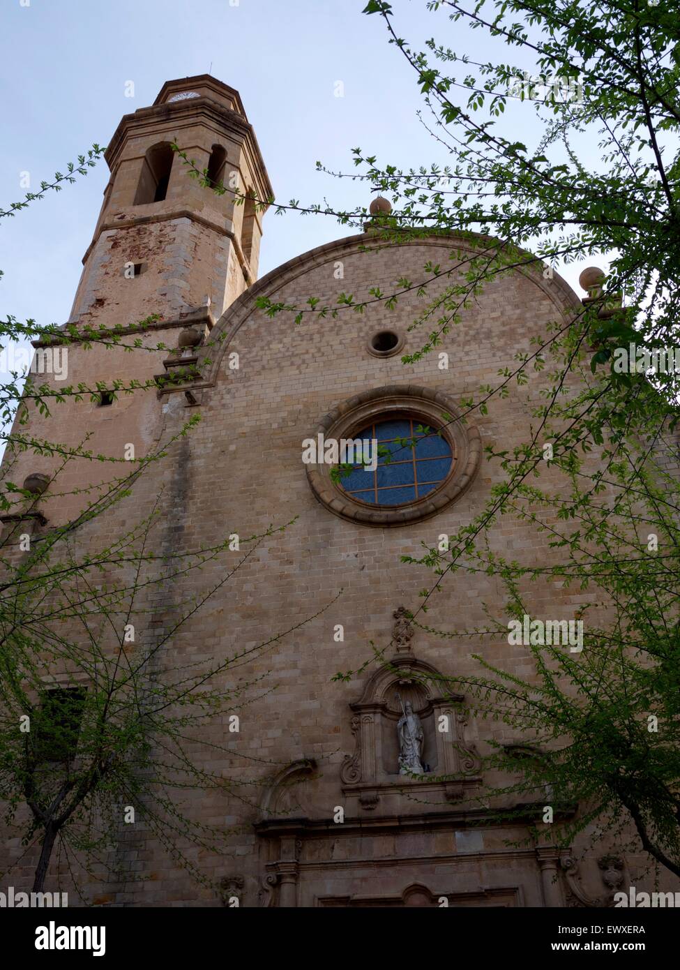 Old church called Santa Maria in Spain Stock Photo - Alamy