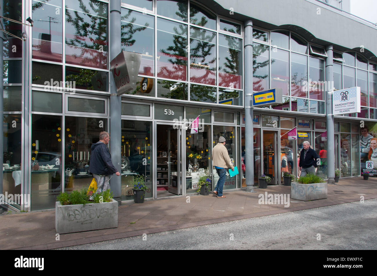 Laugavegur commercial street downtown Reykjavik Stock Photo - Alamy
