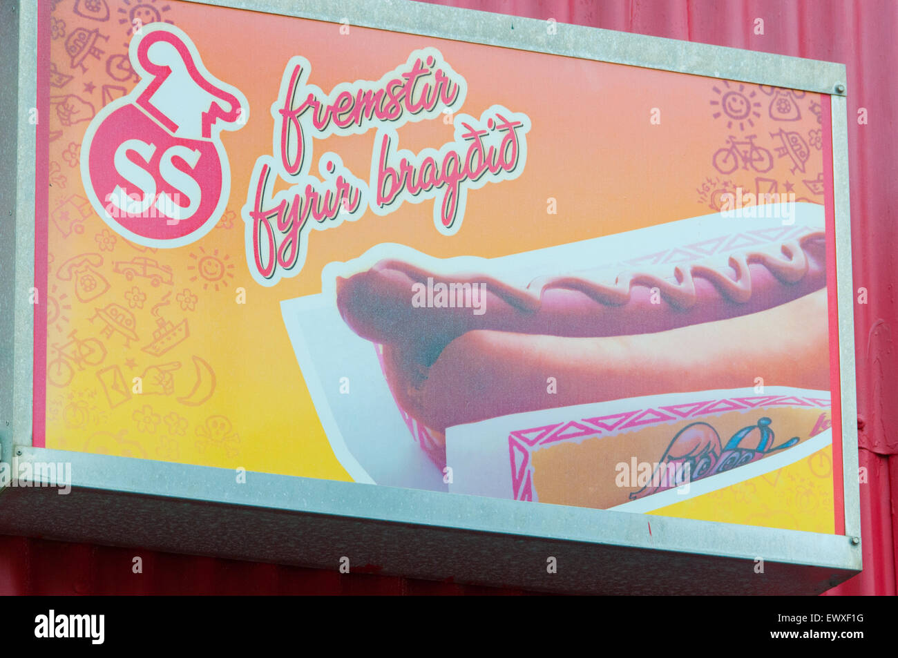 Advertising in Iceland Reykjavik Stock Photo - Alamy