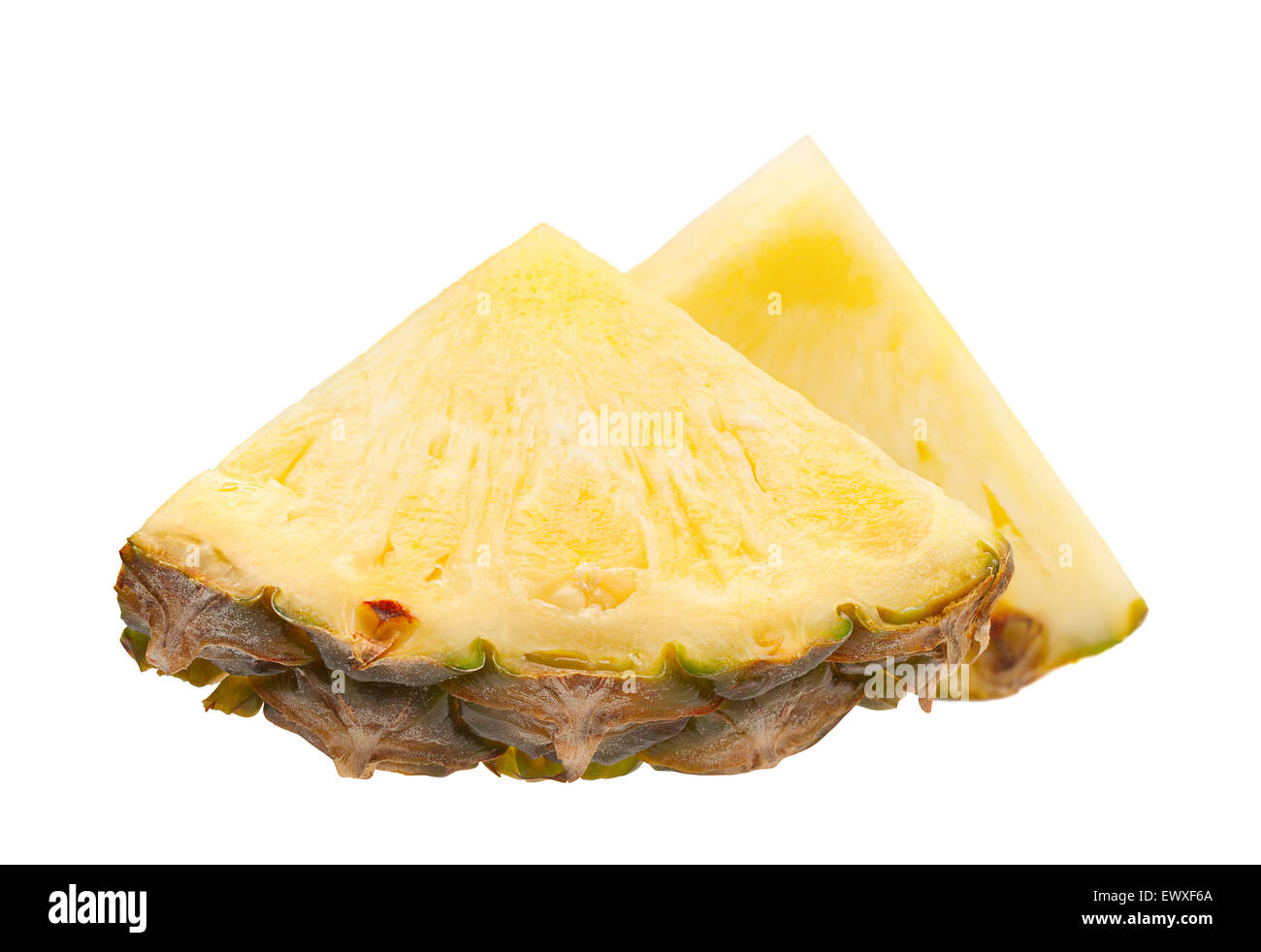 Pineapple fruit closeup isolated on white Stock Photo - Alamy