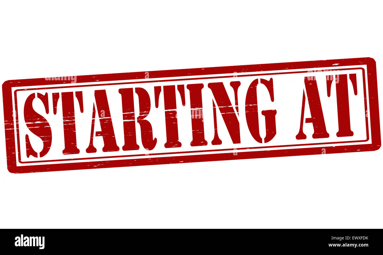 Stamp with text starting at inside, illustration Stock Photo - Alamy