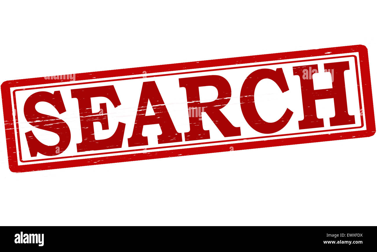 Stamp with word search inside, illustration Stock Photo - Alamy