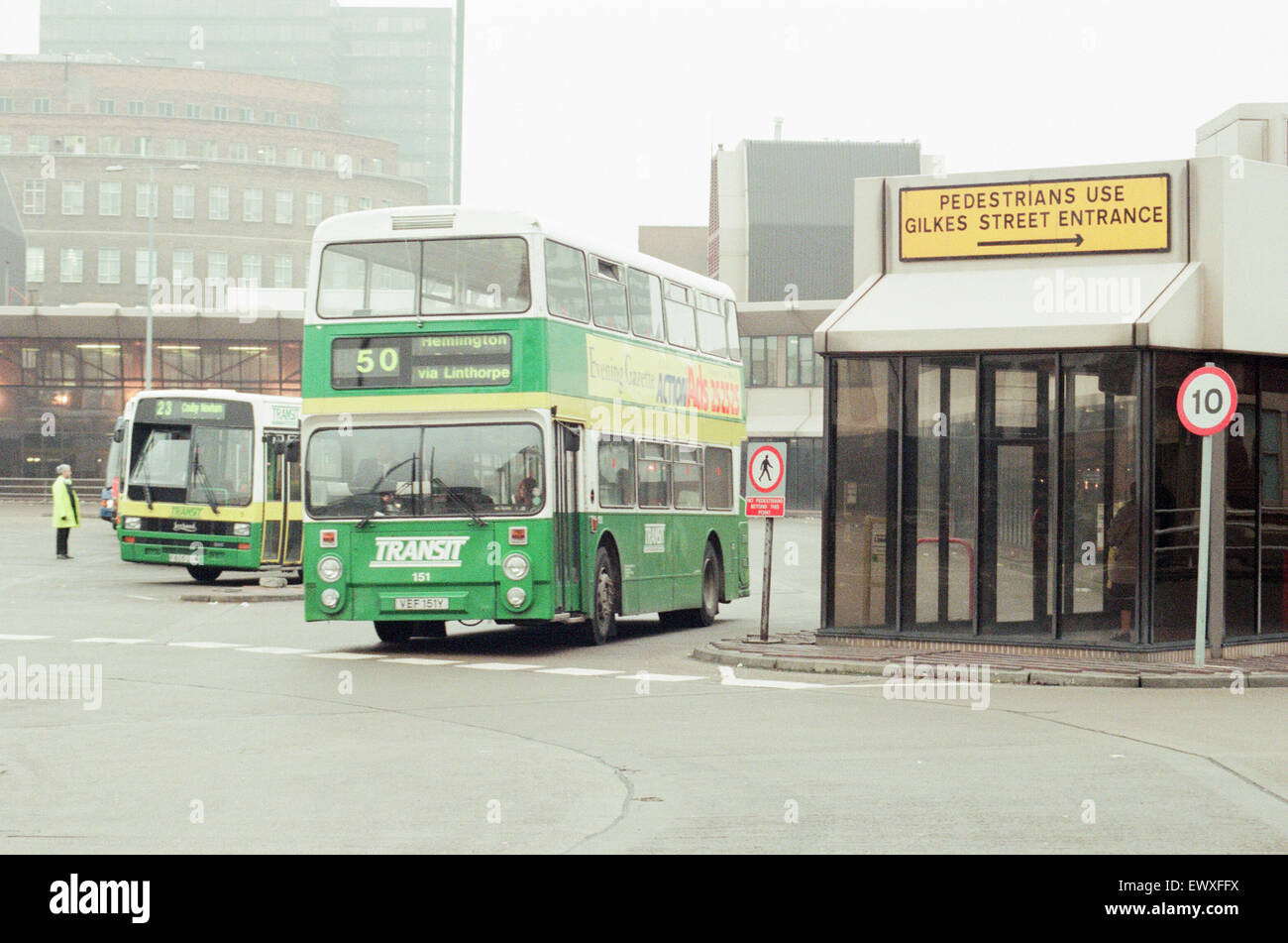 Middlesbrough Bus Station, 17th January 1996 Stock Photo - Alamy