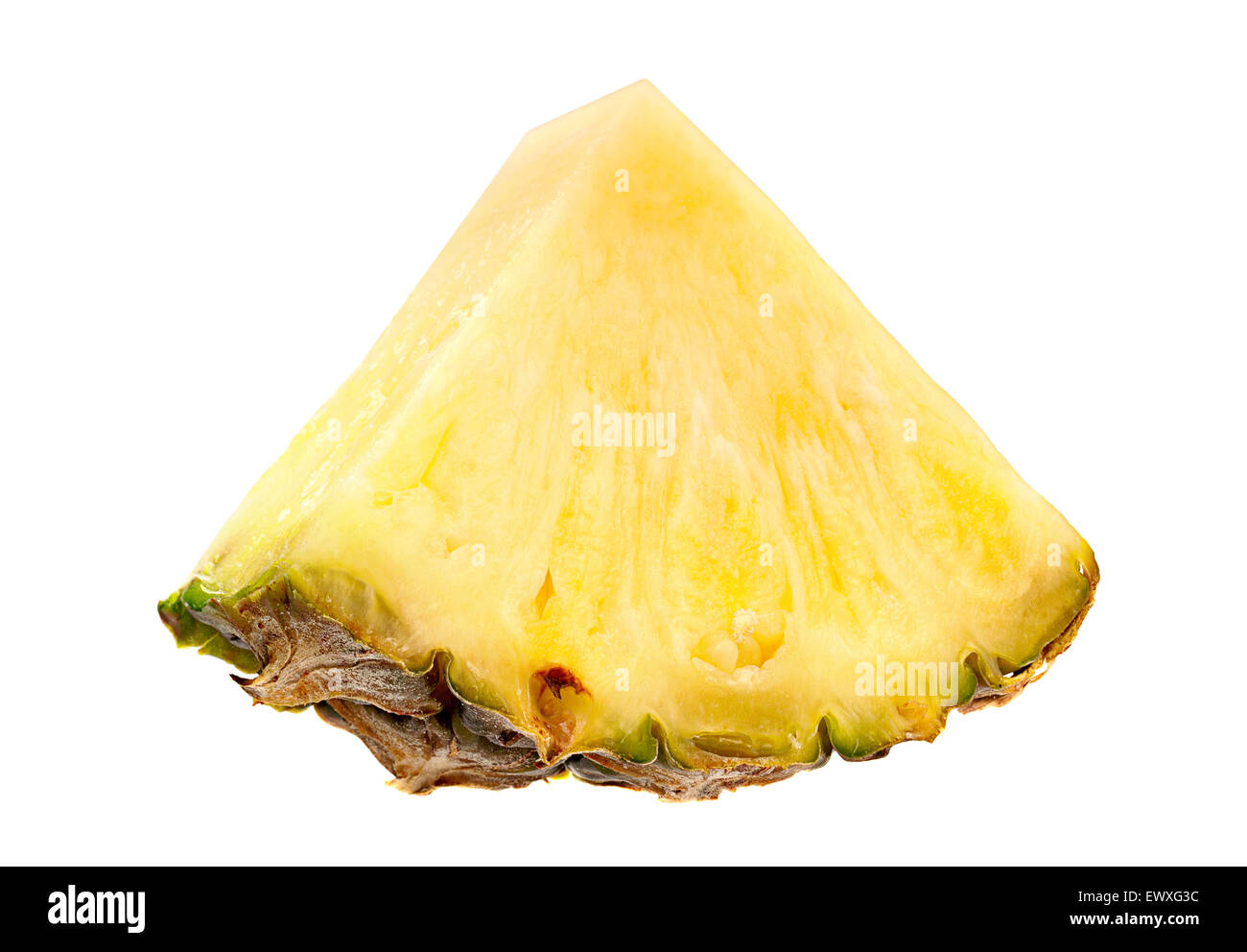 Pineapple fruit closeup isolated on white Stock Photo - Alamy