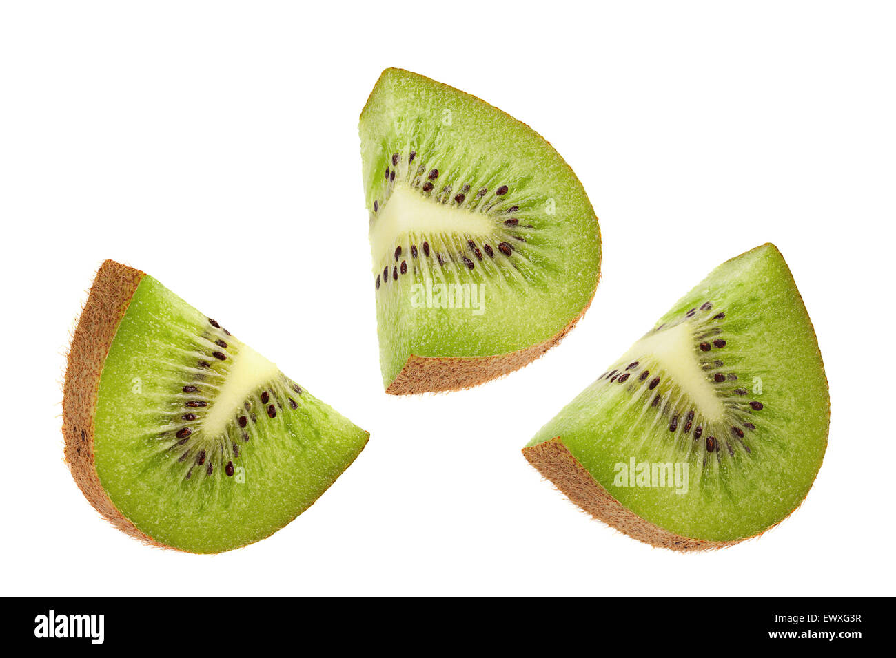 Closeup kiwi fruit slice isolated on white Stock Photo - Alamy