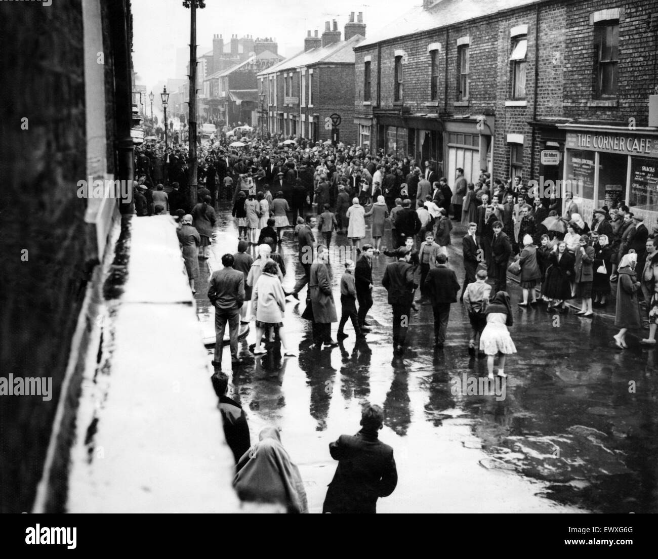 Crowds gather in the Cannon Street area of Middlesbrough during the ...