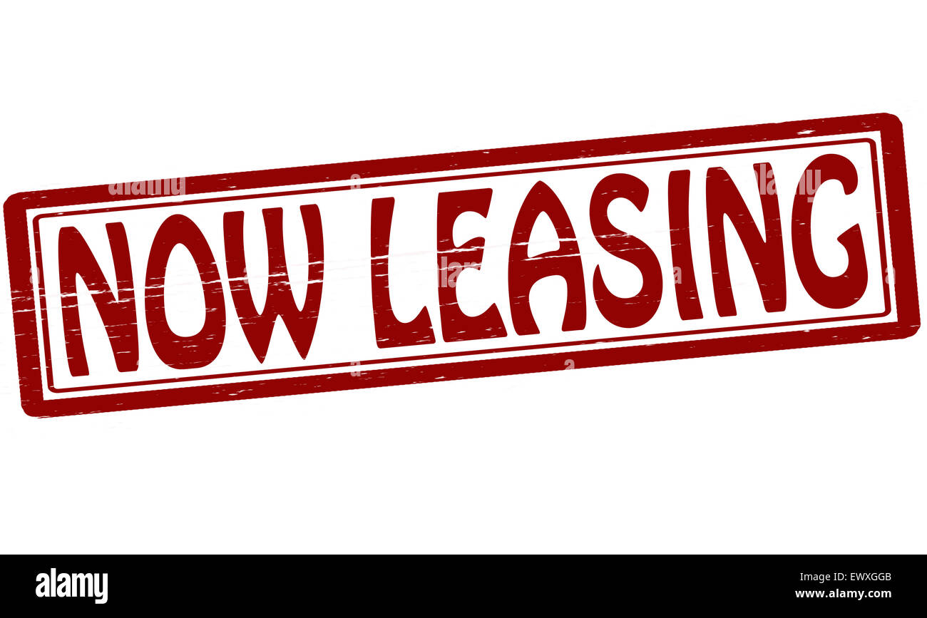Stamp with text now leasing inside, illustration Stock Photo - Alamy